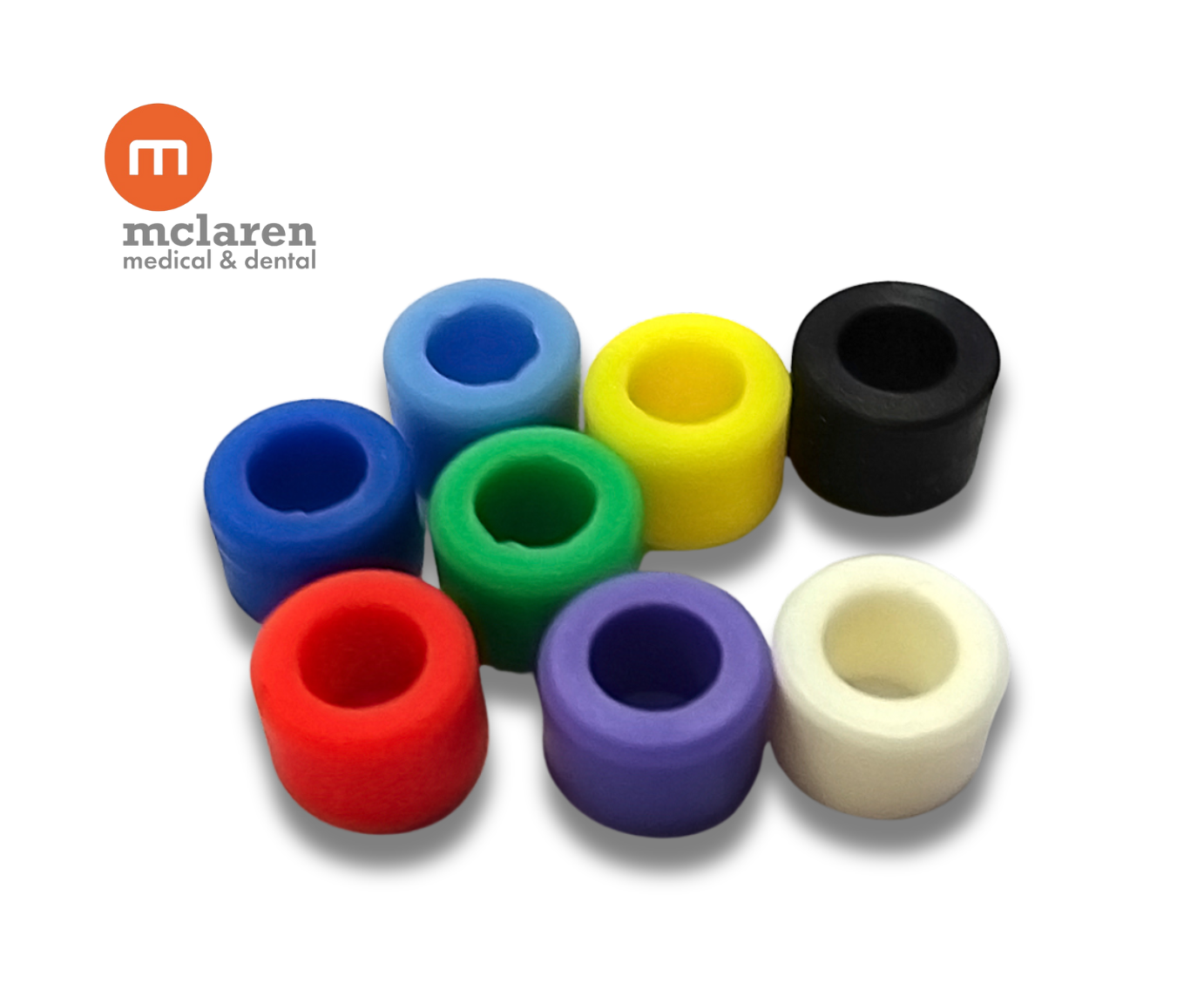 McLaren Dental Instrument ID Silicone Rings Various Colours 200 PIECE PACKS